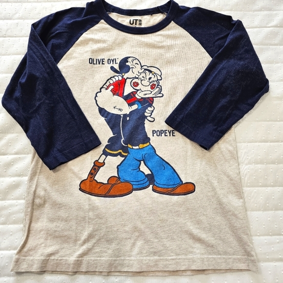 Uniqlo | Tops | Uniqio Ut Popeye And Olive Oyl Ringer Tee Sz Medium ...